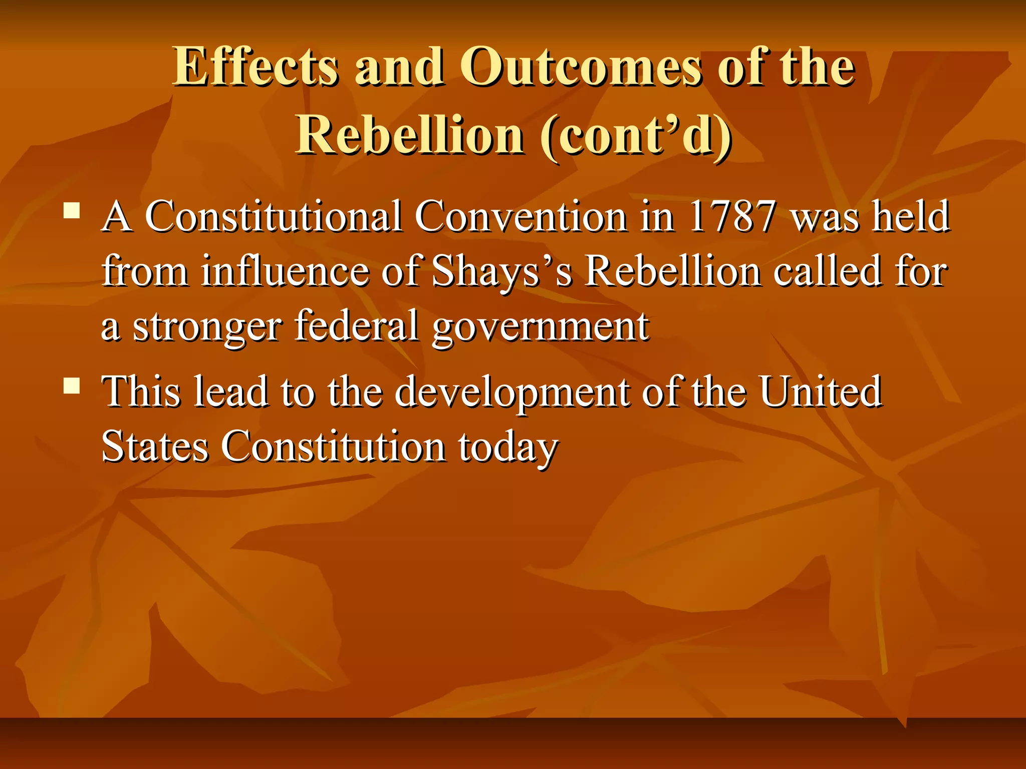 Shays’s Rebellion | PPT