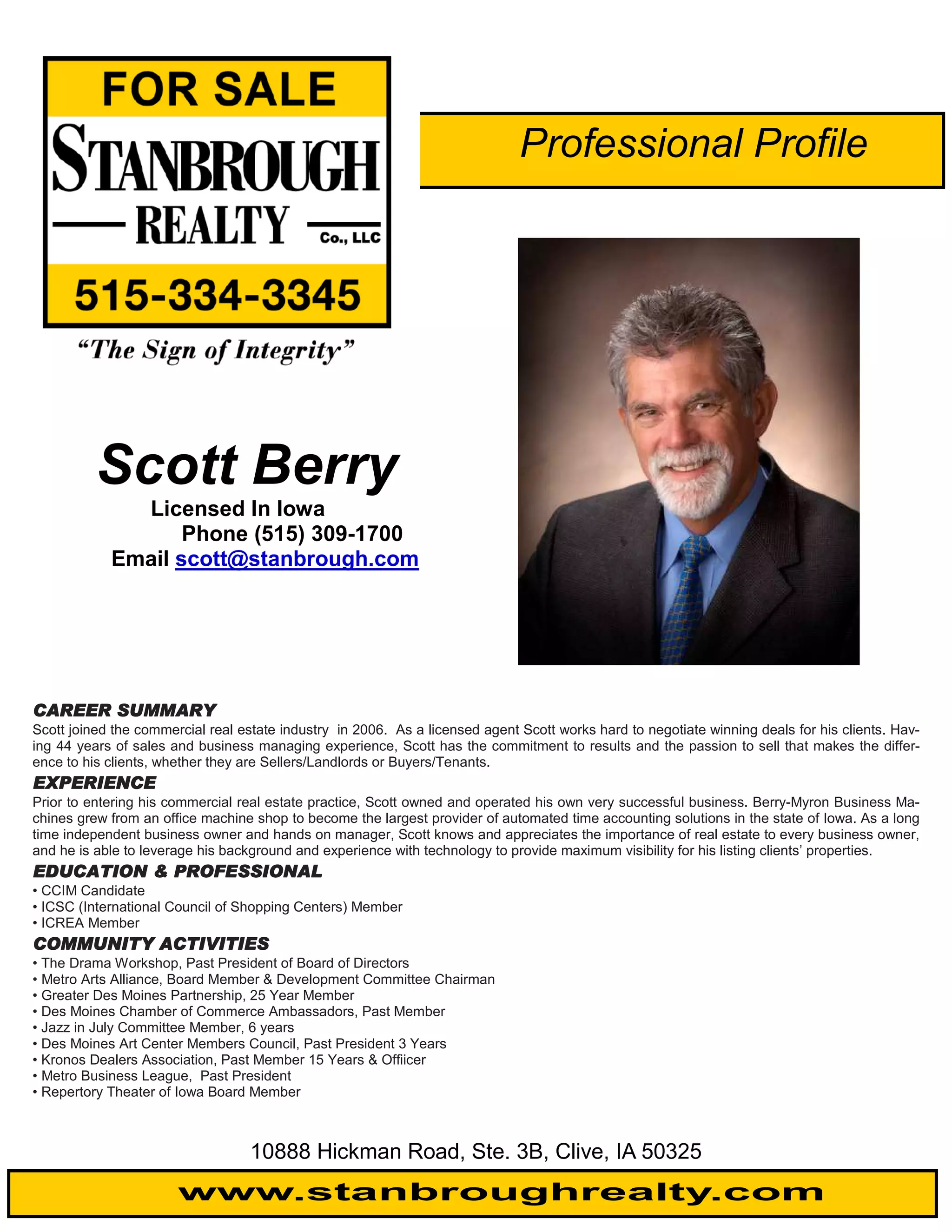 Scott Berry\'s Professional Profile | PDF