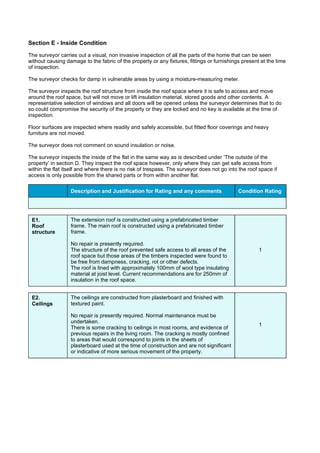 Home Condition Survey | PDF