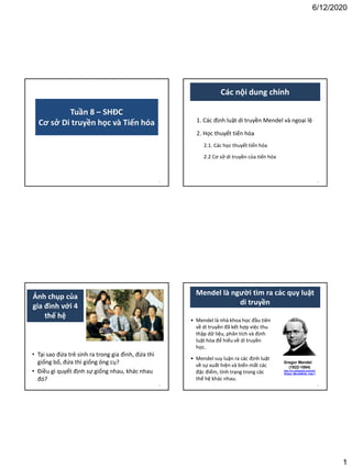 Cơ sở di truyền học & tiến hóa - Sinh học đại cương | PDF