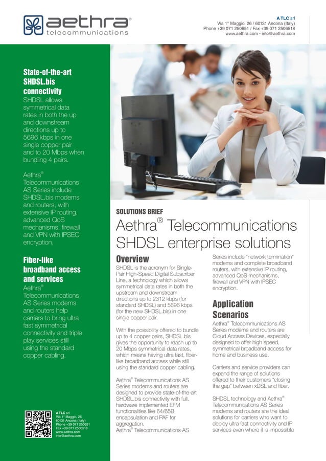 Aethra Telecommunications SHDSL enterprise solutions | PDF