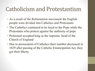 SHE - THE RELIGION IN ENGLAND | PPT