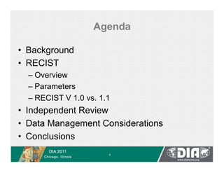 Comparison of RECIST 1.0 and 1.1 - Impact on Data Management | PDF
