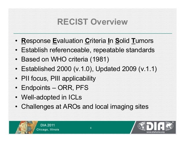 Comparison of RECIST 1.0 and 1.1 - Impact on Data Management
