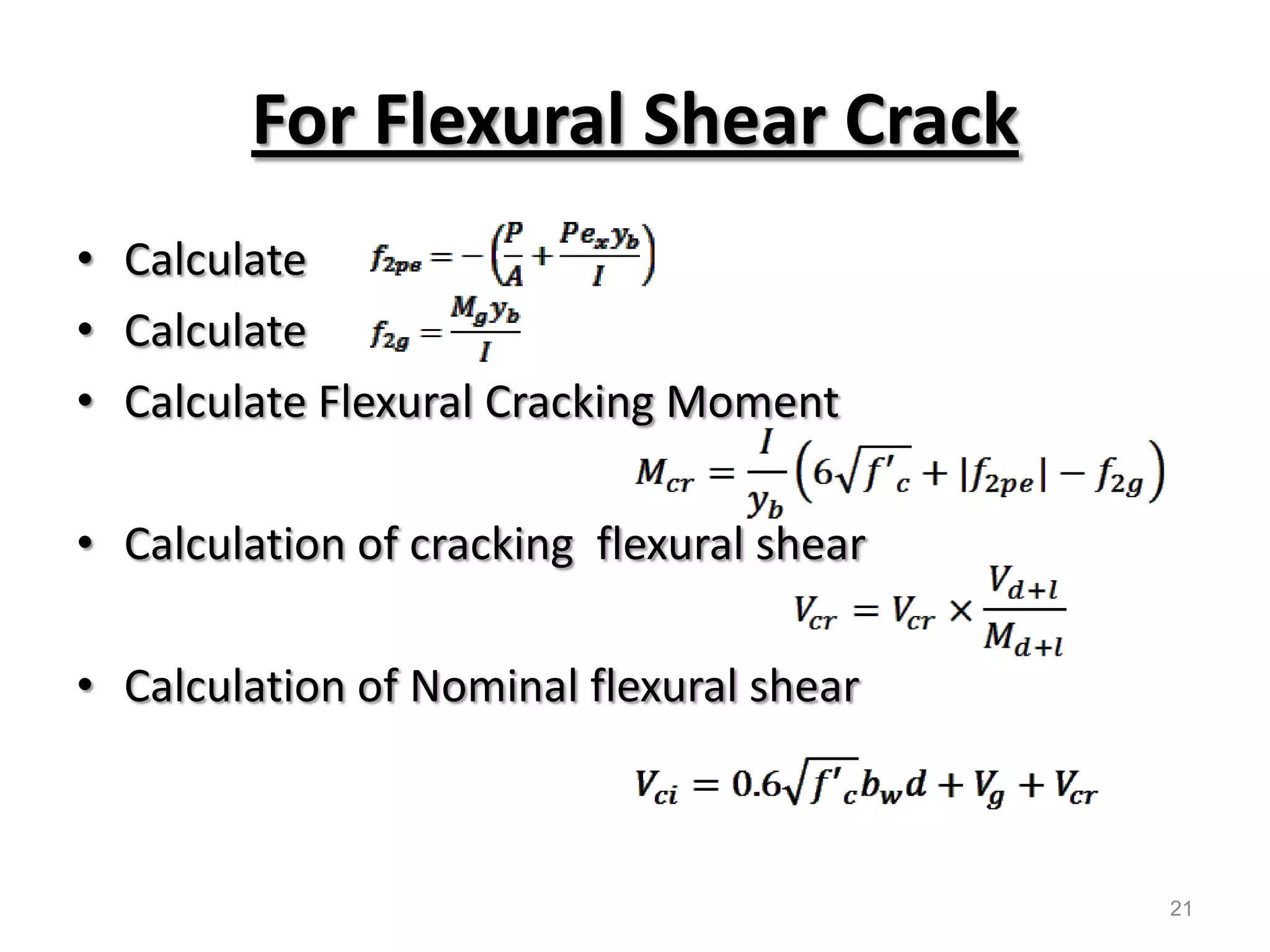 Shear, bond bearing,camber & deflection in prestressed concrete | PPTX