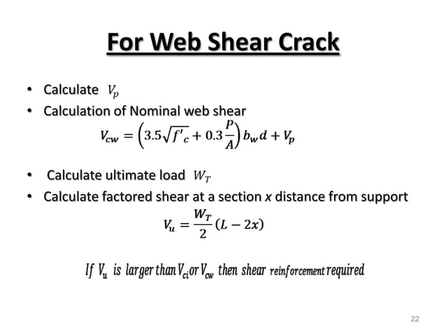 Shear, bond bearing,camber & deflection in prestressed concrete | PPTX