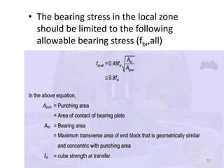 Shear, bond bearing,camber & deflection in prestressed concrete | PPTX