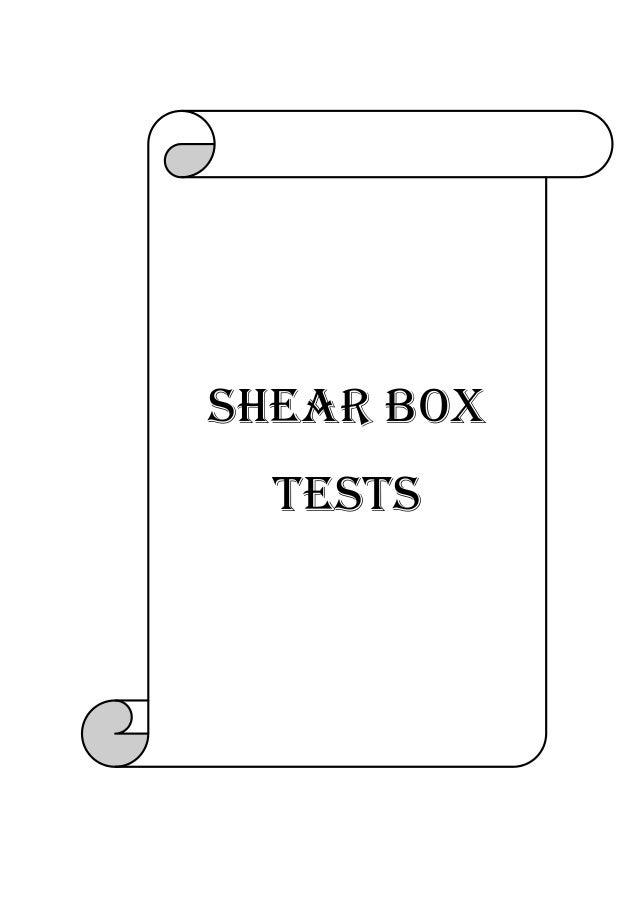 Shear box test