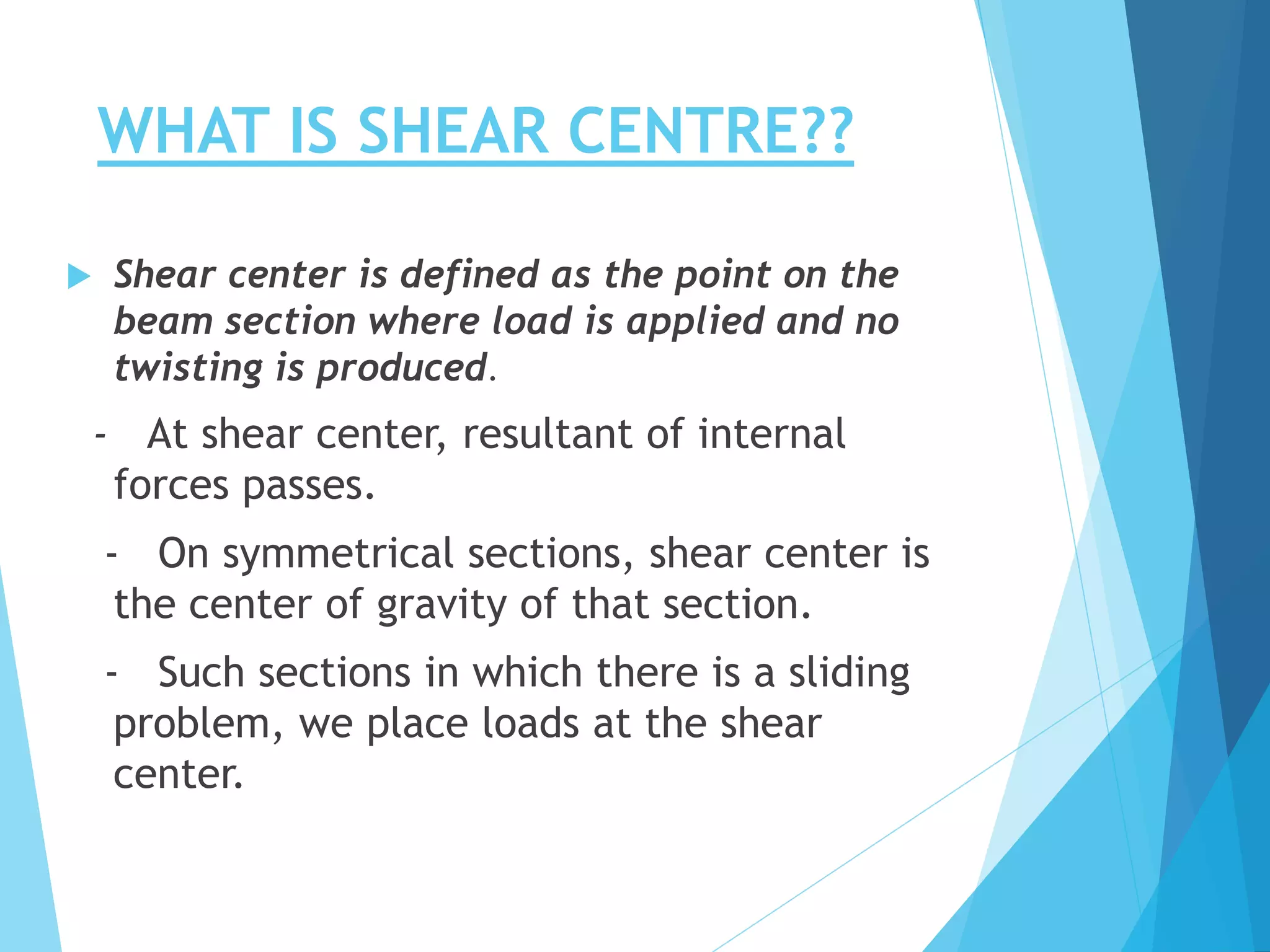 Shear centre | PPTX