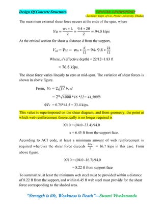 Shear & diagonal tension in beam by chotan chowdhury(ce 313 2nd e-sp-21 ...