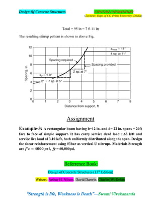 Shear & diagonal tension in beam by chotan chowdhury(ce 313 2nd e-sp-21 ...