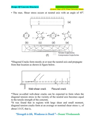 Shear & diagonal tension in beam by chotan chowdhury(ce 313 2nd e-sp-21 ...