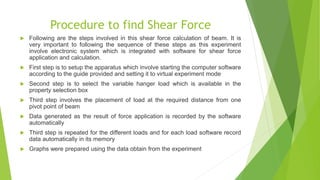 Shear force and bending moment | PPTX