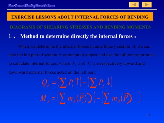 Shear Force And Bending Moment In Beams | PPT | Physics | Science