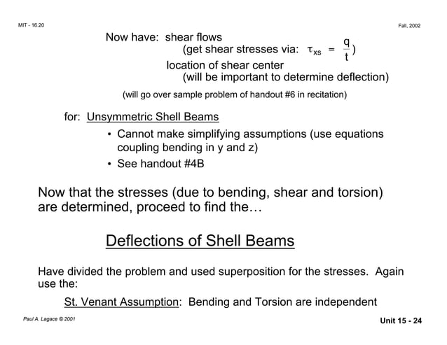 Shearing & torsion of shell beams | PDF