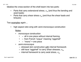 Shearing & torsion of shell beams | PDF