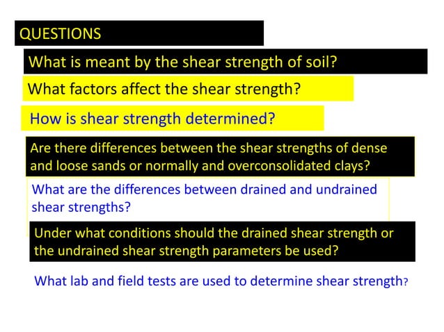 Shear Strength of Soil lecture - Soil mechanics 2 | PPT