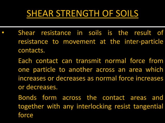 Shear Strength of Soil lecture - Soil mechanics 2 | PPT