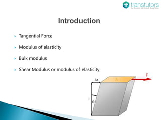 Shear Modulus | Mechanical Engineering | PPTX