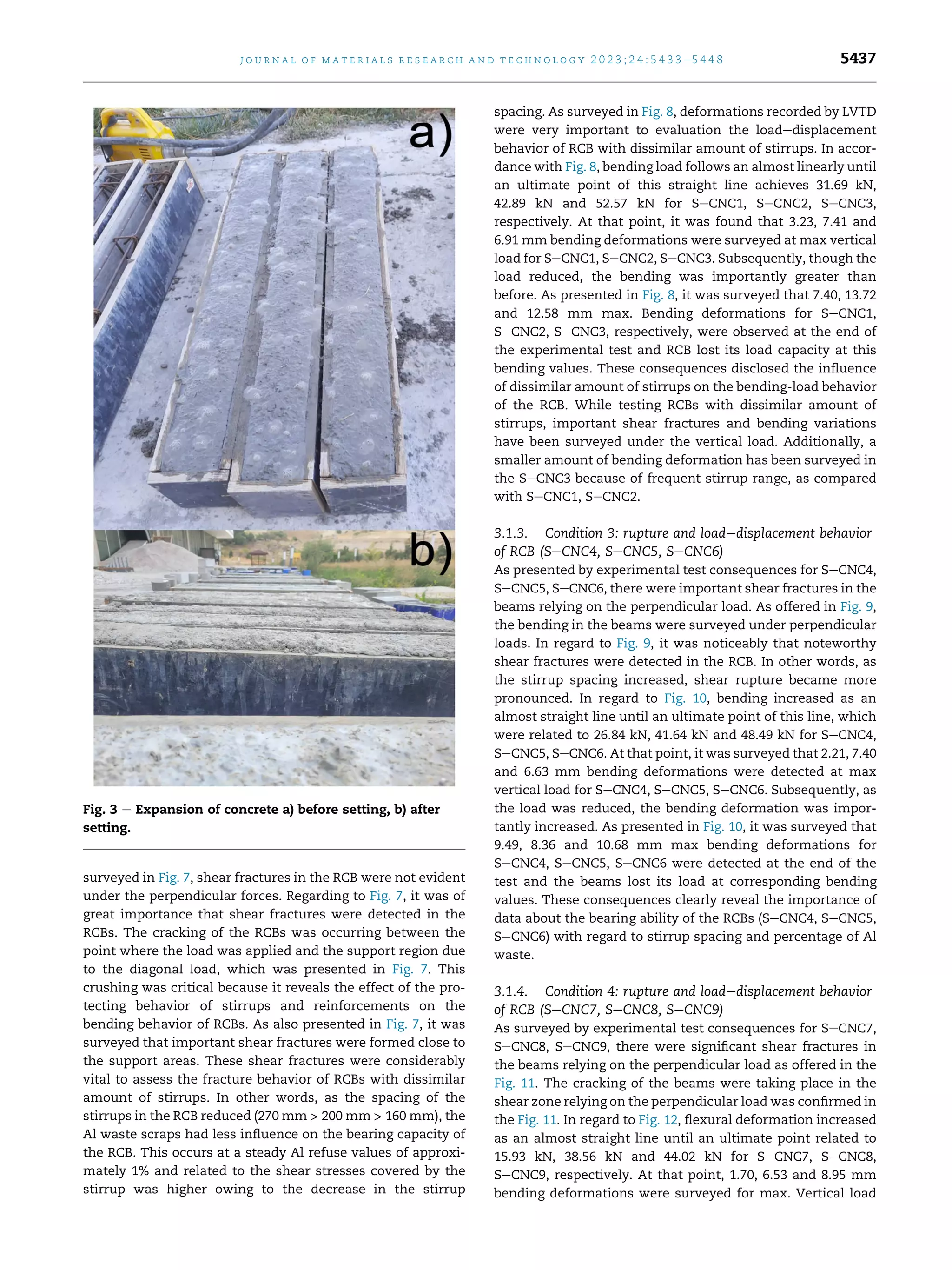 Shear performance of reinforced expansive concrete beams utilizing ...