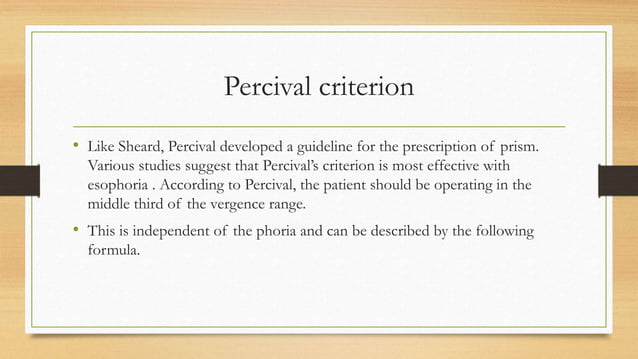Sheard's criterion and Percival criterion.pptx | Eye and Vision ...