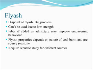 Shear strength characteristics of fiber reinforced fly ash | PPT