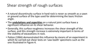 Shear strength of rock discontinuities | PDF