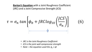 Shear strength of rock discontinuities | PDF