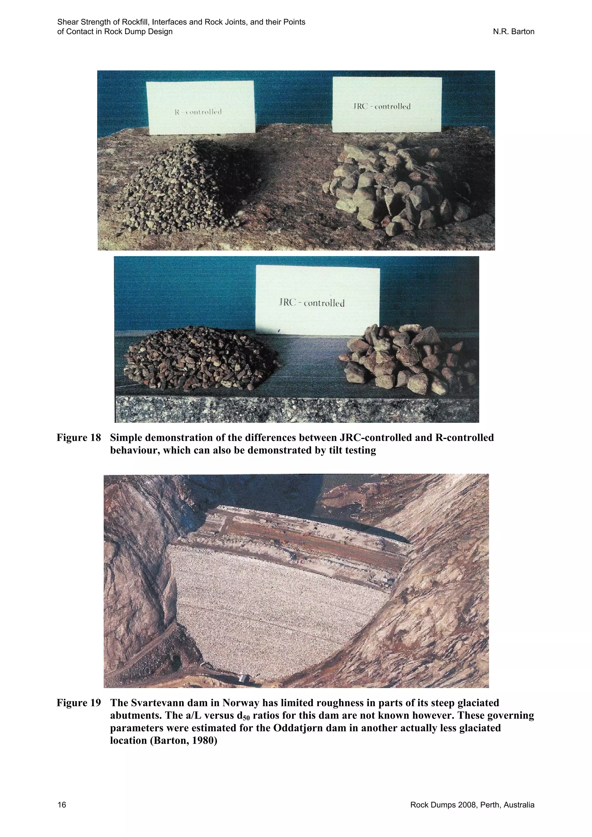 Shear Strength Of Rockfill, Interfaces And Rock Joints, And Their ...