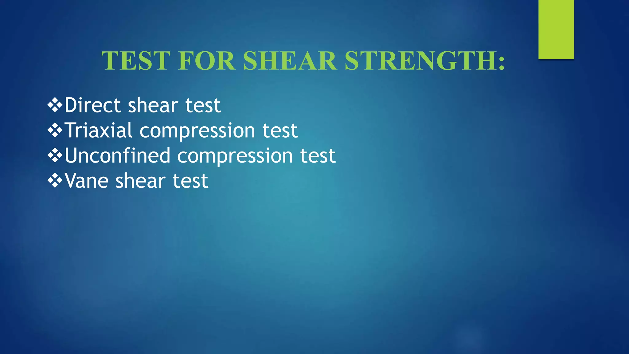 Shear strength of soil | PPTX