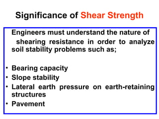 Shear Strength of Soil geotechnical engineering | PPT