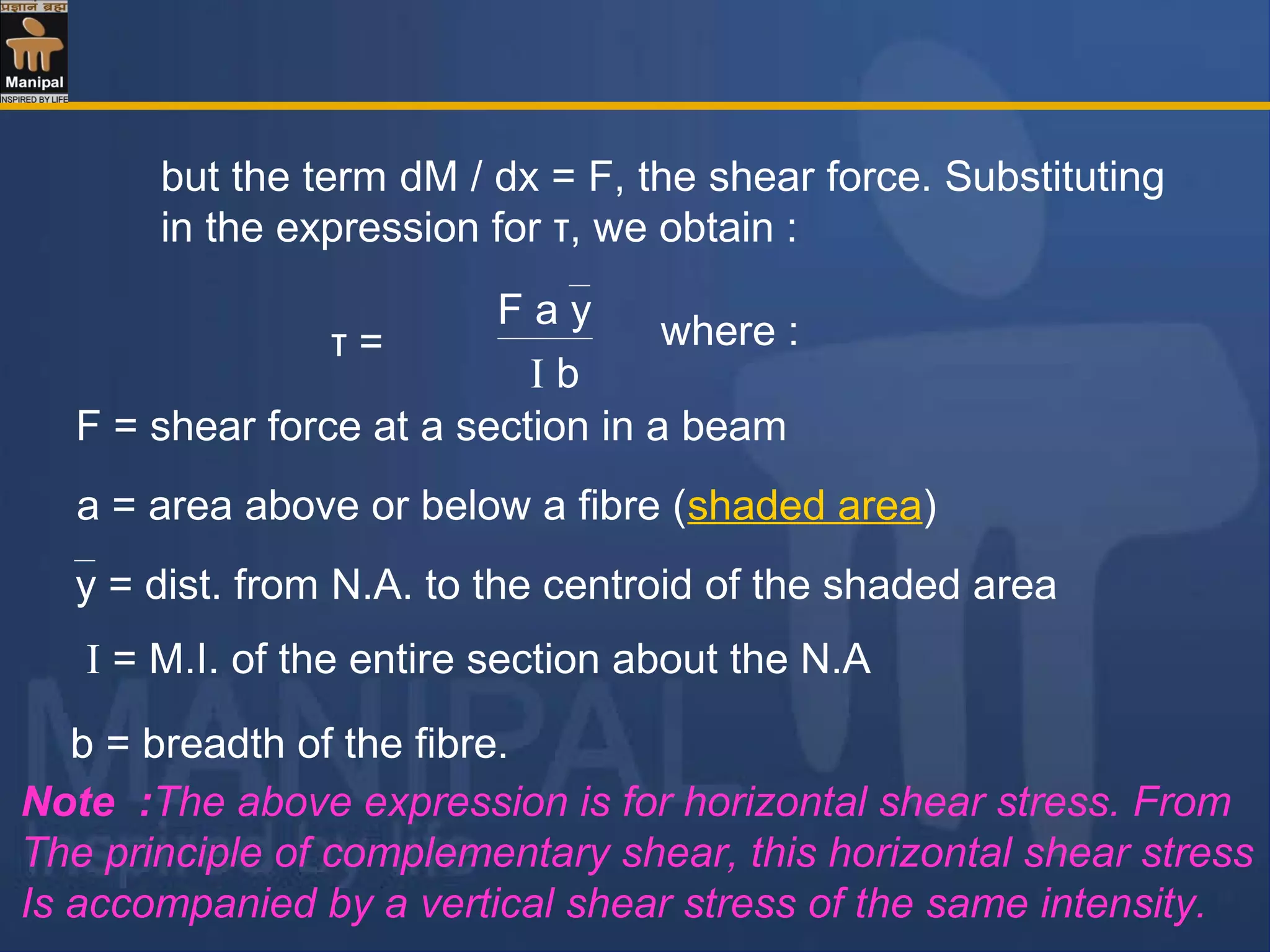 Shear stresses in beams | PPT