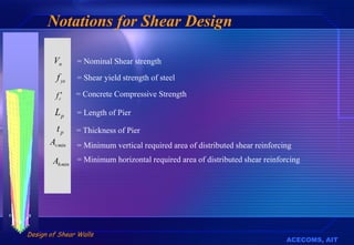 Shear wall design - muros de corte Etabs | PDF