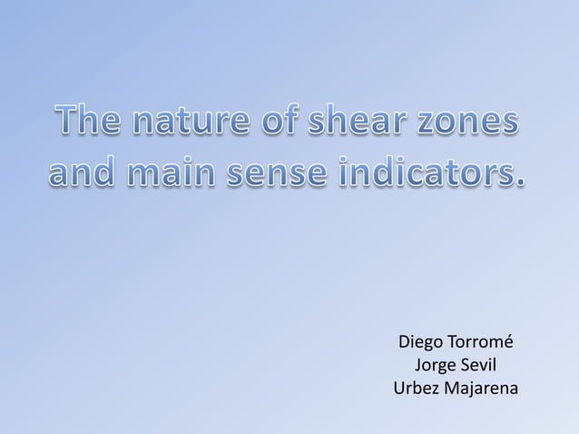 Shear zones. | PPTX