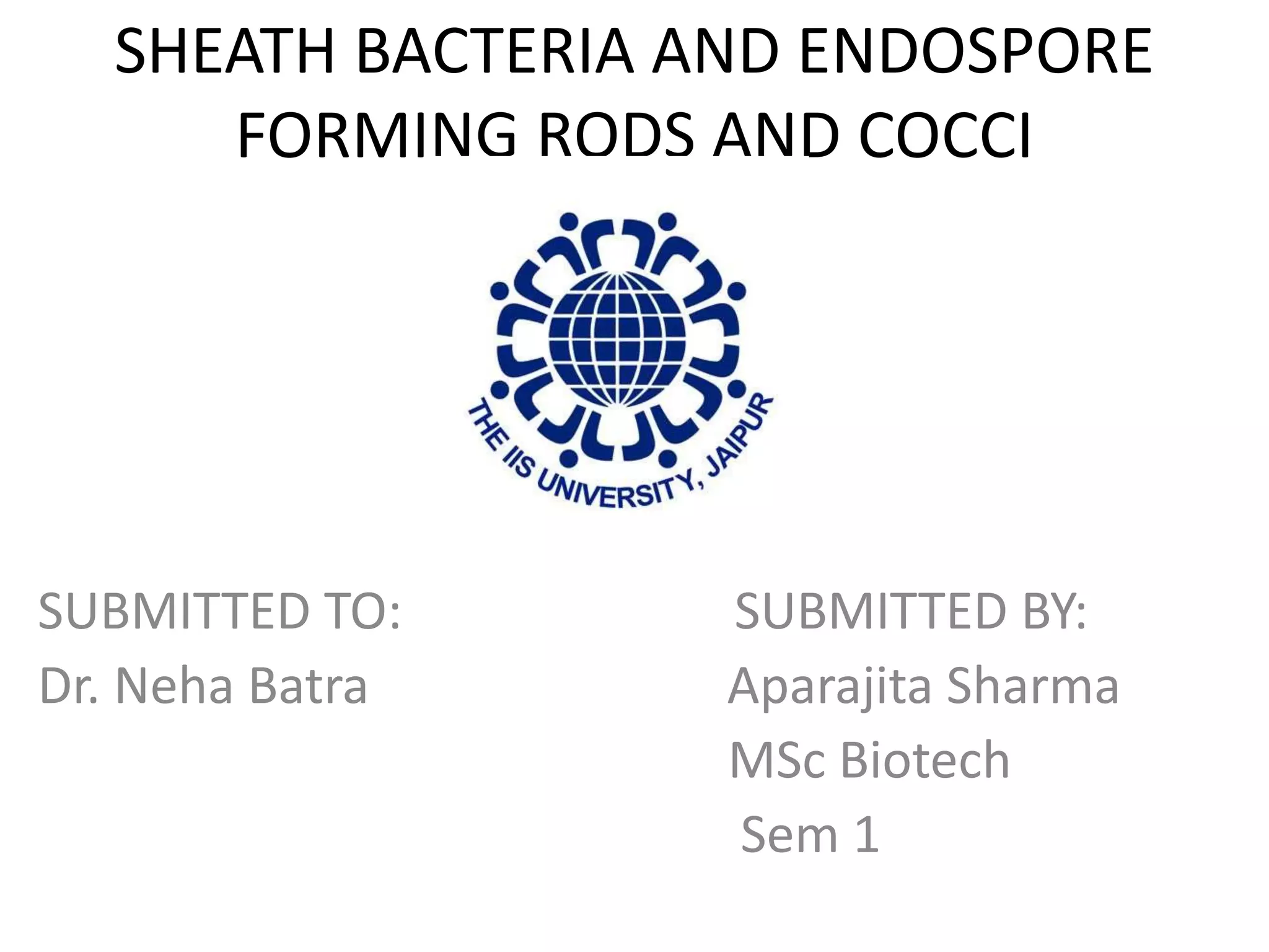 Sheathed proteobacteria | PPTX