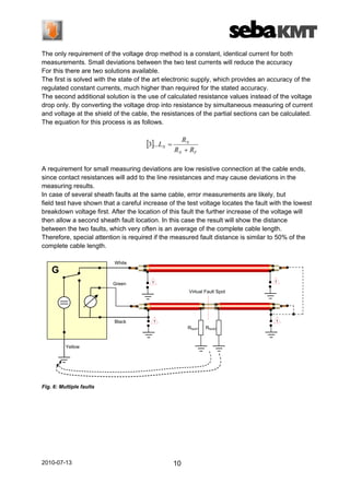 Sheath Fault Location On Power Cables - Sheath Testing, Sheath Fault ...