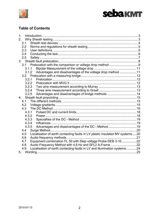 Sheath Fault Location On Power Cables - Sheath Testing, Sheath Fault ...