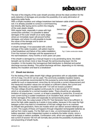 Sheath Fault Location On Power Cables - Sheath Testing, Sheath Fault ...