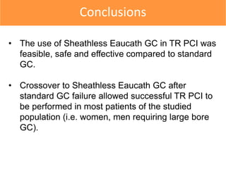 Tessitore E - AIMRADIAL 2014 - Sheathless | PPT