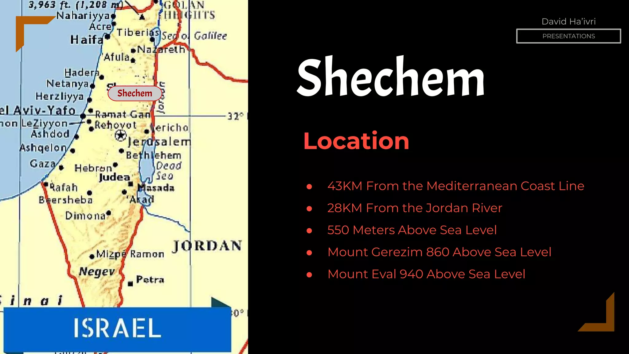 Shechem Presentation by David Ha'ivri | PPT | Free Download