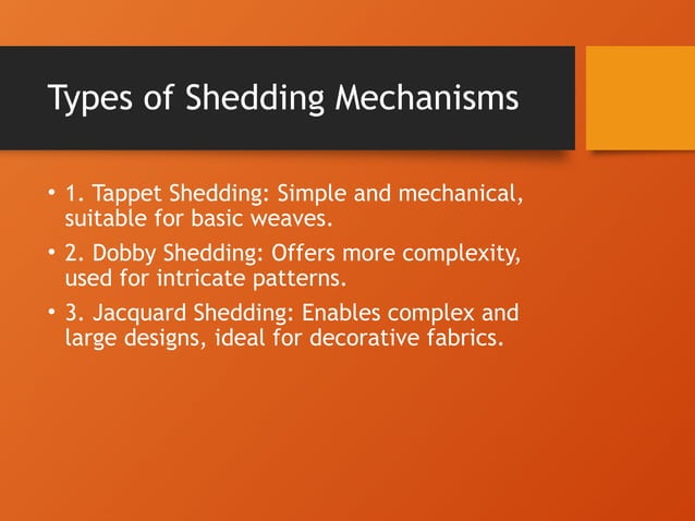 Shedding_Mechanism_Presentation of different | PPTX