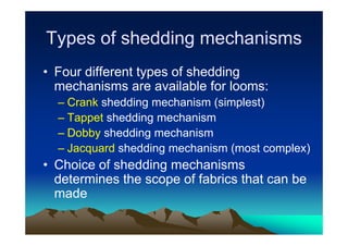 Woven Shedding Mechanisms | PDF