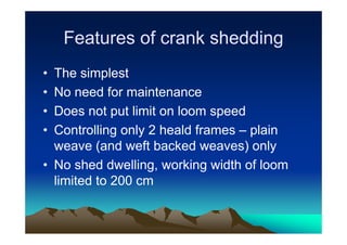 Woven Shedding Mechanisms | PDF
