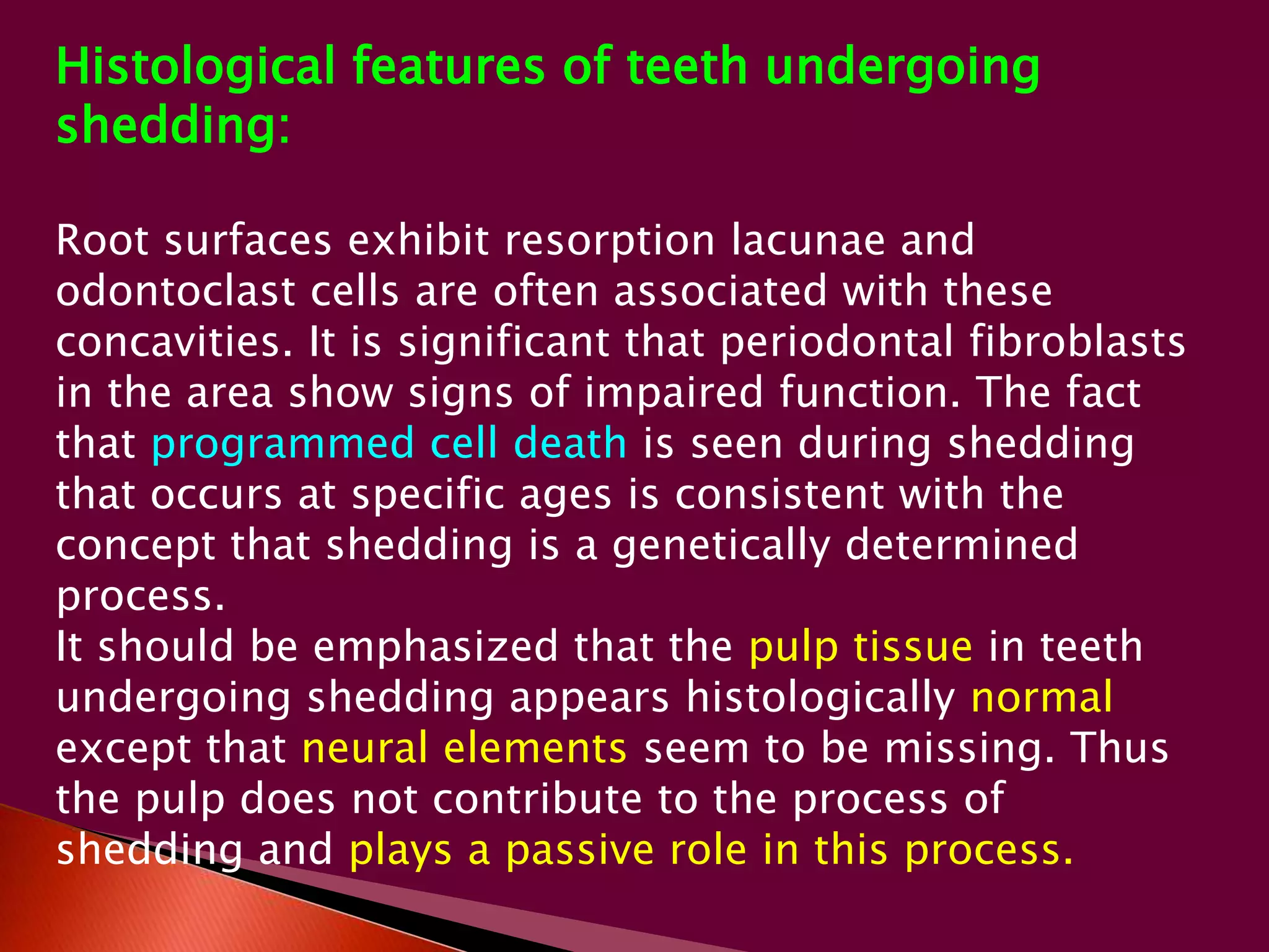 Shedding of deciduous teeth | PPTX