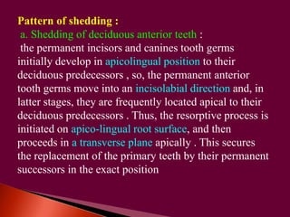 Shedding of deciduous teeth | PPTX