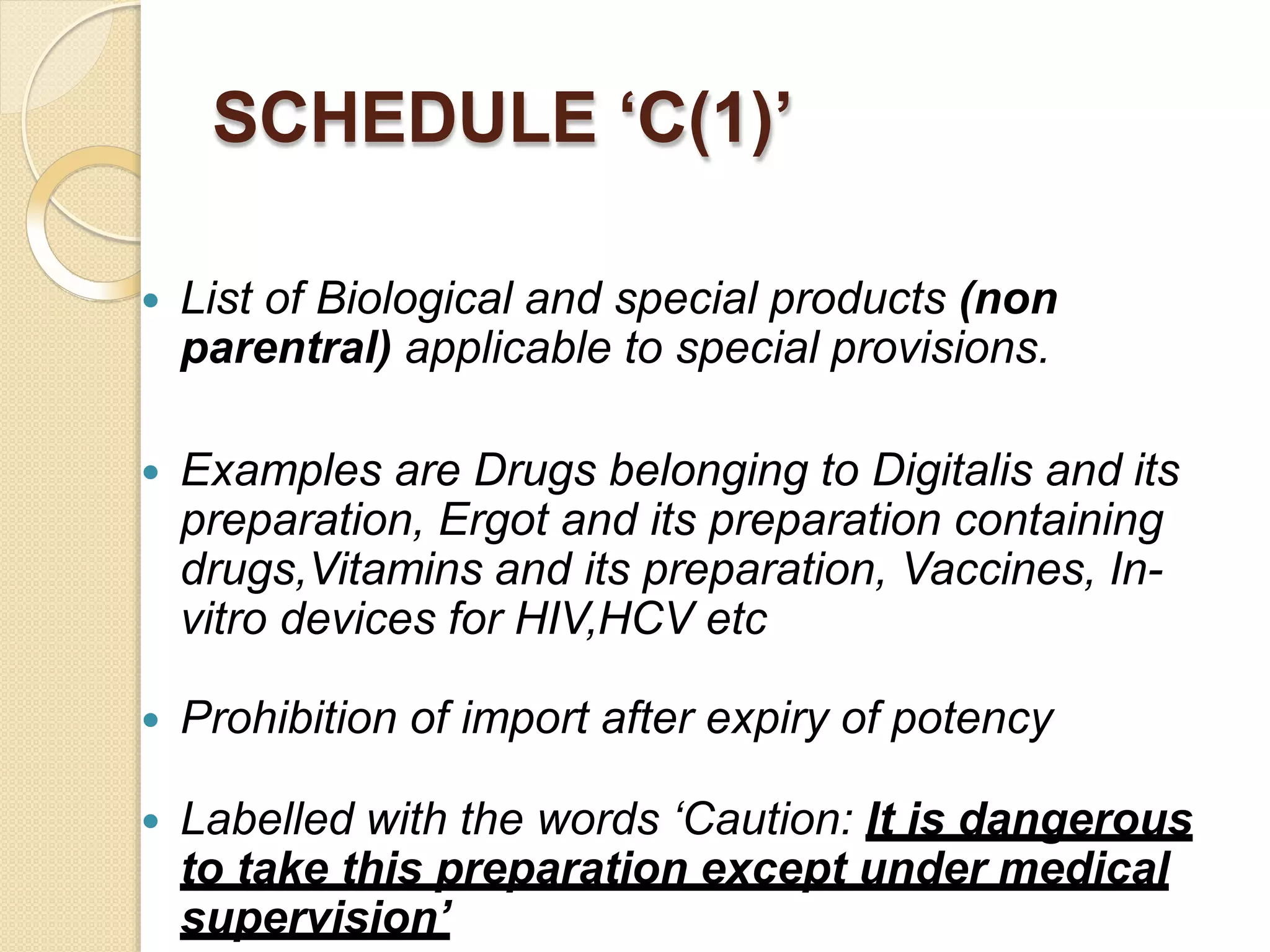 Schedules of Pharmacy | PPTX