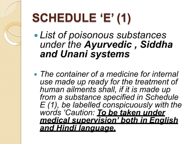 Schedules of Pharmacy | PPTX
