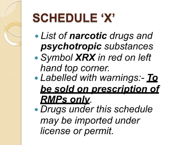 Schedules of Pharmacy | PPTX