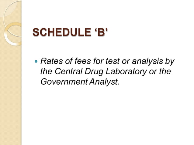 Schedules of Pharmacy | PPTX