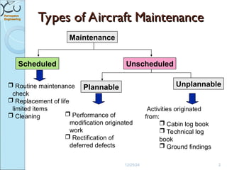 sheduled and unsheduled aircraft maintenance.ppt